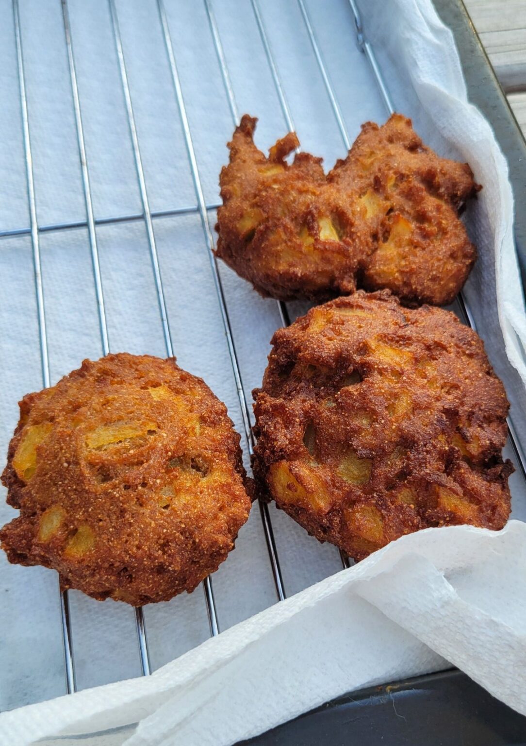 Apple Fritters Made With Fresh Milled Flour - Grains In Small Places