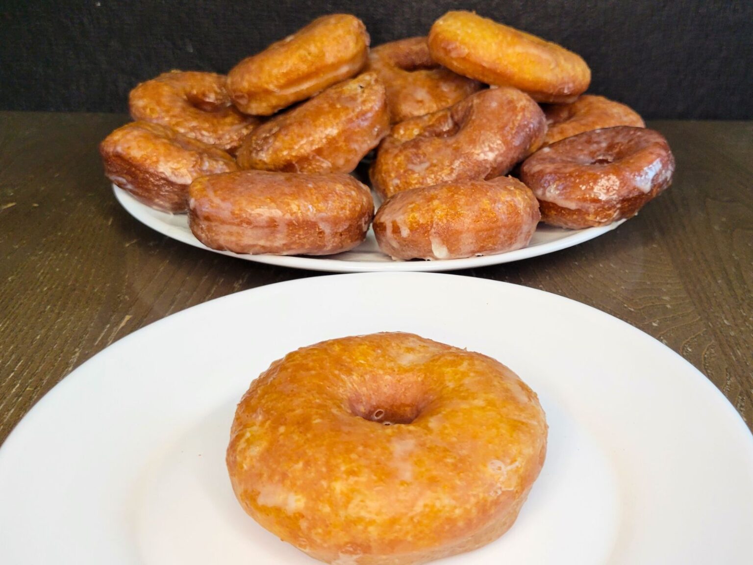 Glazed Donuts Made With Fresh Milled Flour - Grains In Small Places